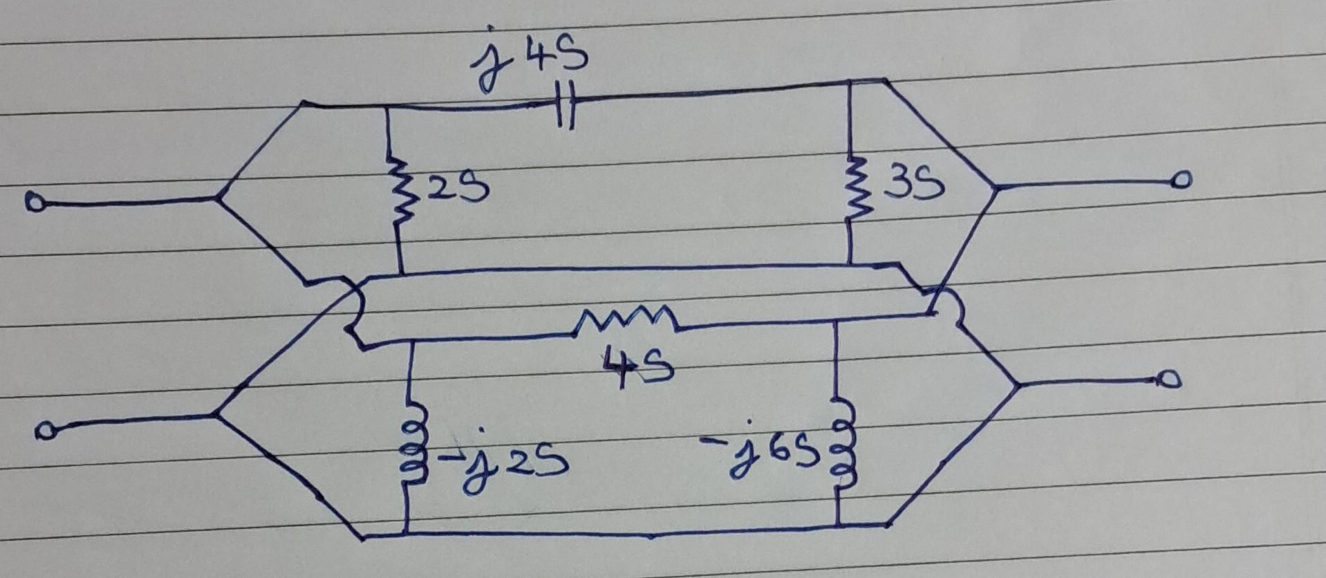 Solved 4. Calculate Y-parameters for the network shown in | Chegg.com