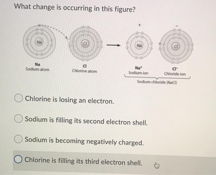 Solved What change is occurring in this figure? Na Sodium | Chegg.com