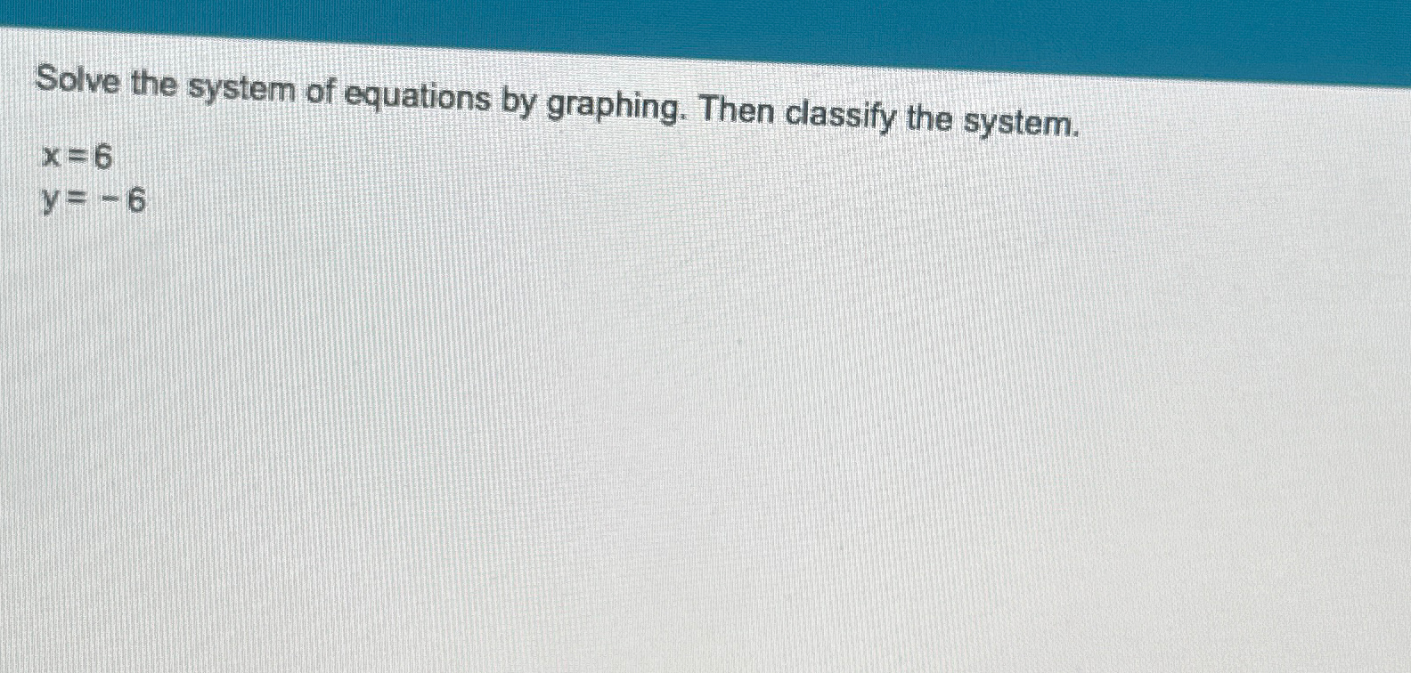 Solved Solve the system of equations by graphing. Then | Chegg.com