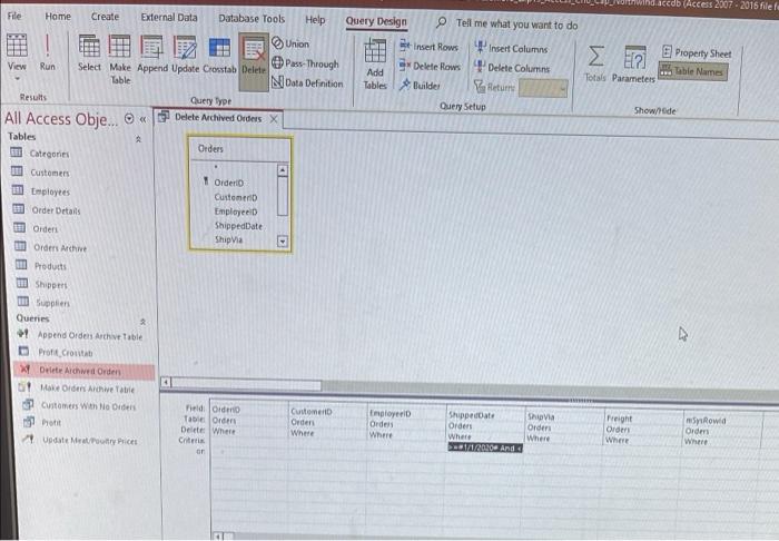 Solved How Do I Modify To Delete All Archived Orders Table