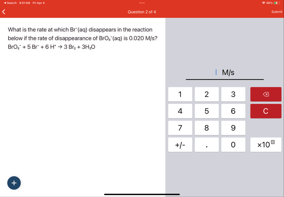 Solved Search 9:01AM FriApr 4Question 2 ﻿of 4SubmitWhat is | Chegg.com