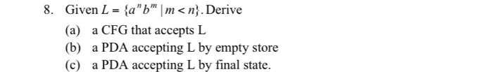 Solved 1. Construct a Pushdown automata (PDA) accepting the | Chegg.com