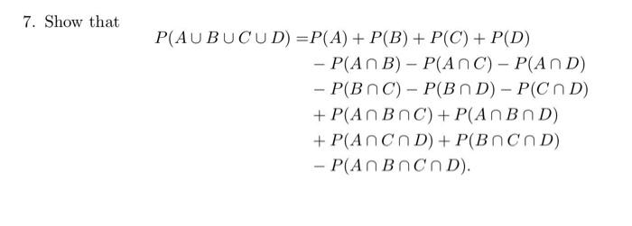 Solved 7. Show that | Chegg.com