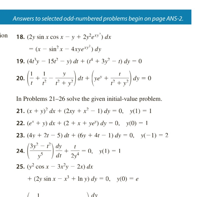 Solved Answers to selected odd-numbered problems begin on | Chegg.com