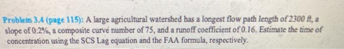 Solved Problem 3.4 (page 115): A large agricultural | Chegg.com