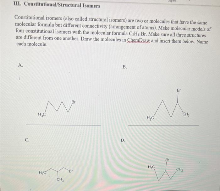 Solved Constitutional isomers (also called structural | Chegg.com