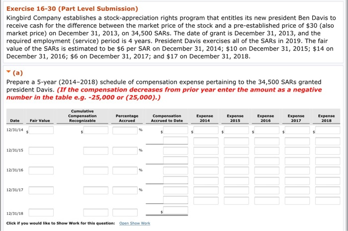 Solved Exercise 16-30 (Part Level Submission) Kingbird | Chegg.com