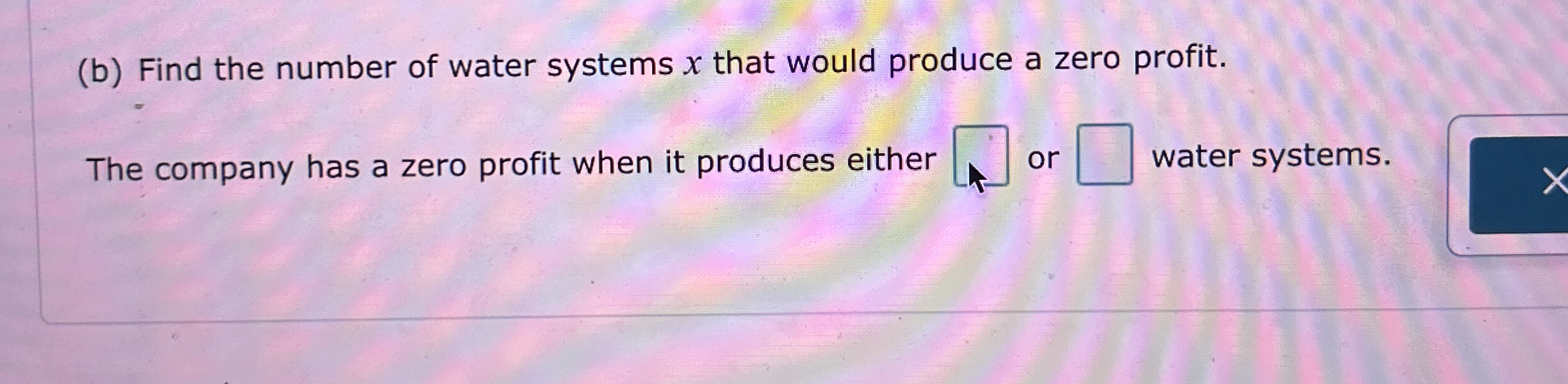 (b) ﻿Find the number of water systems x ﻿that would | Chegg.com