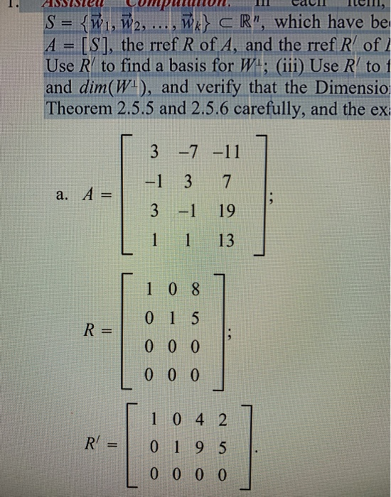 Solved 1. are a set Assisted Computation. In each item, you | Chegg.com