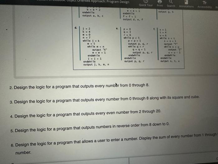 Solved Pseudocode Segments For Exercise 1 2 Design The 