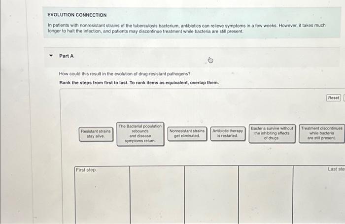 Solved EVOLUTION CONNECTION In patients with nonresistant | Chegg.com