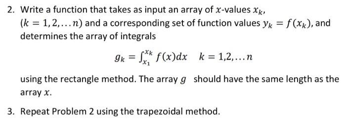 Solved 2 Write A Function That Takes As Input An Array Of 1201