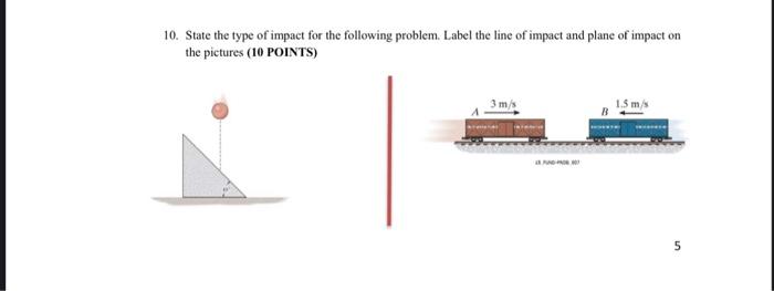 Solved 10. State the type of impact for the following | Chegg.com