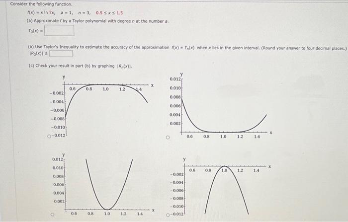 Solved Consider the following function. | Chegg.com