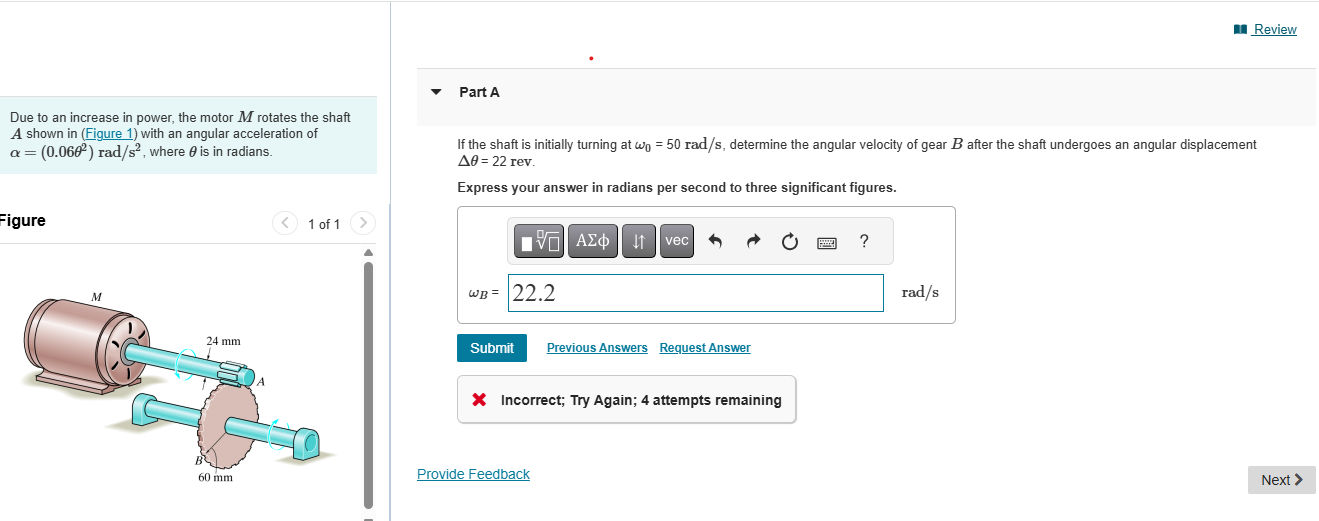 Solved Part ADue to an ﻿increase in ﻿power, the motor M | Chegg.com