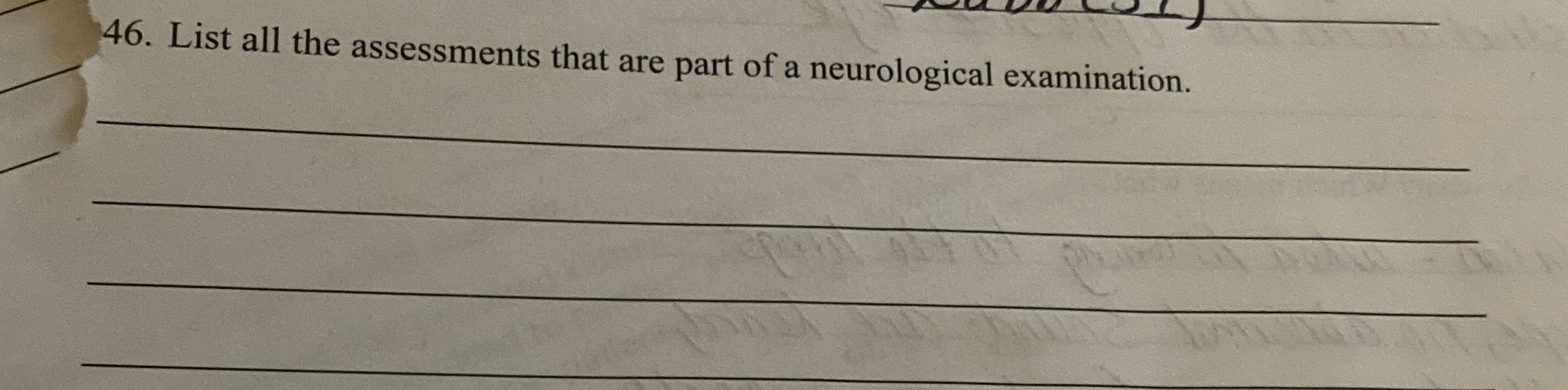 Solved List all the assessments that are part of a | Chegg.com