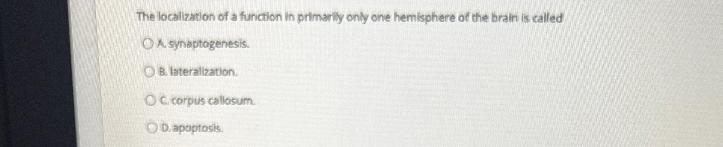 Solved The localization of a function in primarilly only one | Chegg.com