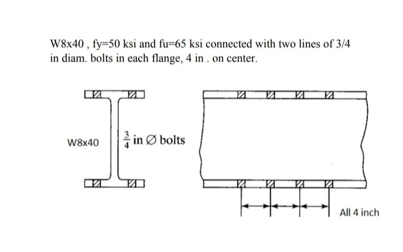 Solved Determine the LRFD design tensile strength Ot Pn for | Chegg.com