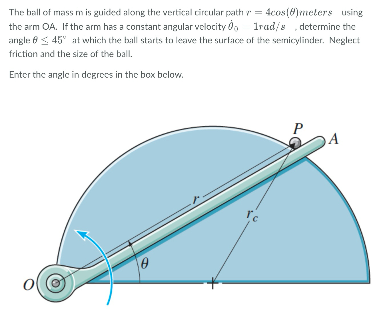 Solved The ball of mass m ﻿is guided along the vertical | Chegg.com