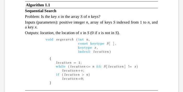 Solved 1. Rewrite Algorithm 1.1 using the standard of | Chegg.com