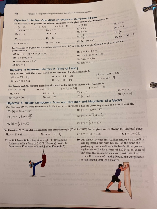 Solved Objective 3: Perform Operations on Vectors in | Chegg.com
