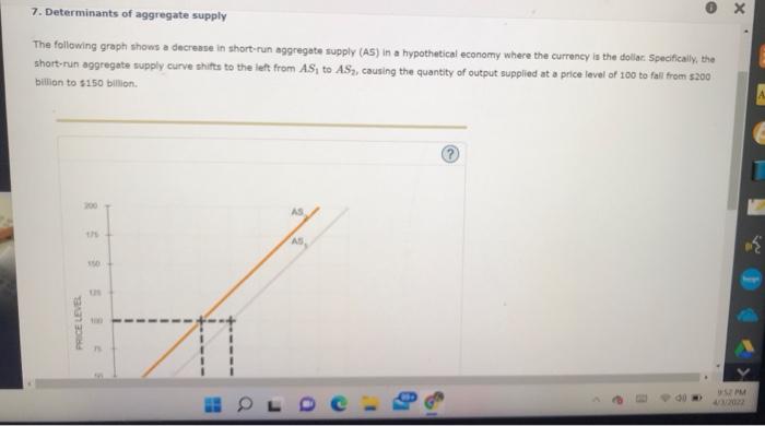 Solved x 7. Determinants of aggregate supply The following | Chegg.com