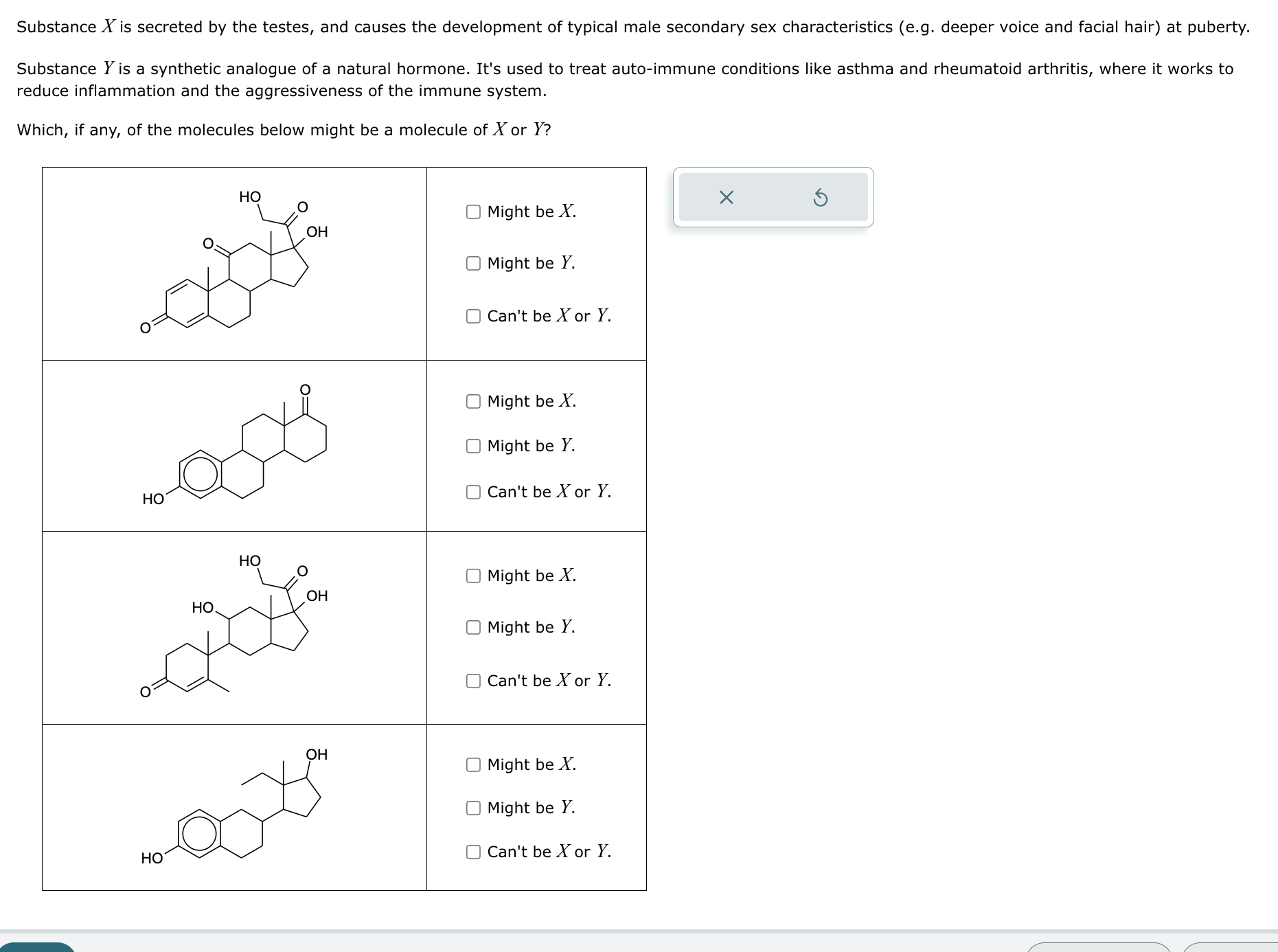 Solved Substance x ﻿is secreted by the testes, and causes | Chegg.com