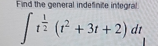 Solved Find the general indefinite | Chegg.com