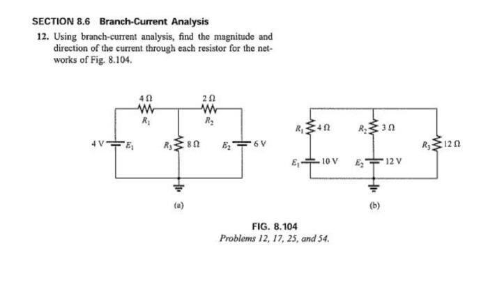 Solved SECTION 8.6 Branch-Current Analysis 12. Using | Chegg.com