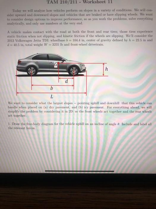 Solved TAM 210/211 - Worksheet 11 Today we will analyze how | Chegg.com