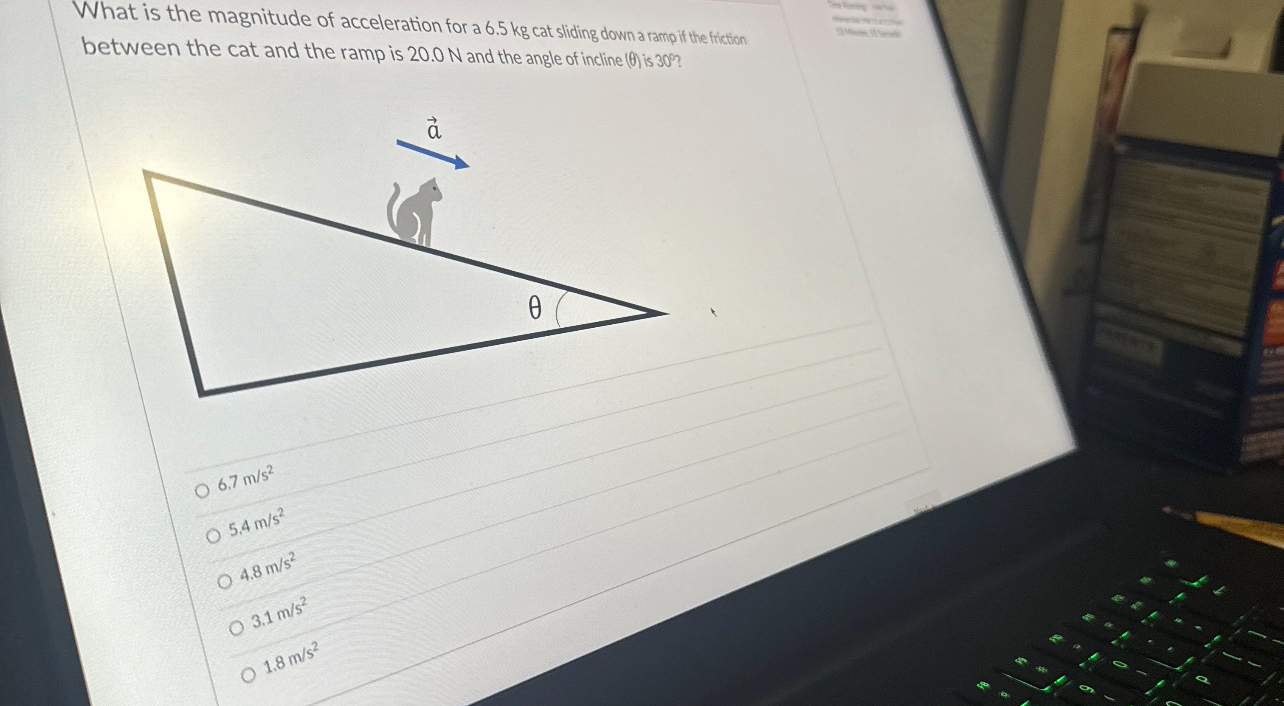 Solved What is the magnitude of acceleration for a 6.5kg | Chegg.com