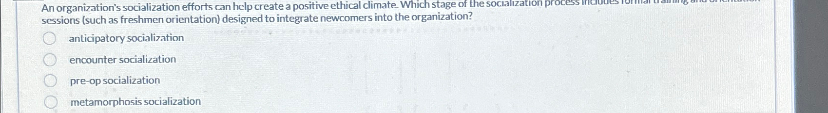 Solved sessions (such as freshmen orientation) ﻿designed to | Chegg.com