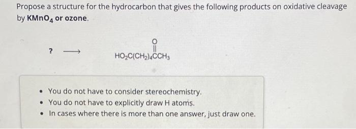 Solved Propose a structure for the hydrocarbon that gives | Chegg.com