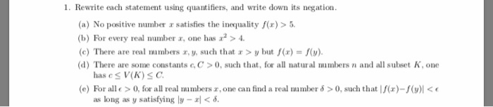Solved 1. Rewrite each statement using quantifiers, and | Chegg.com