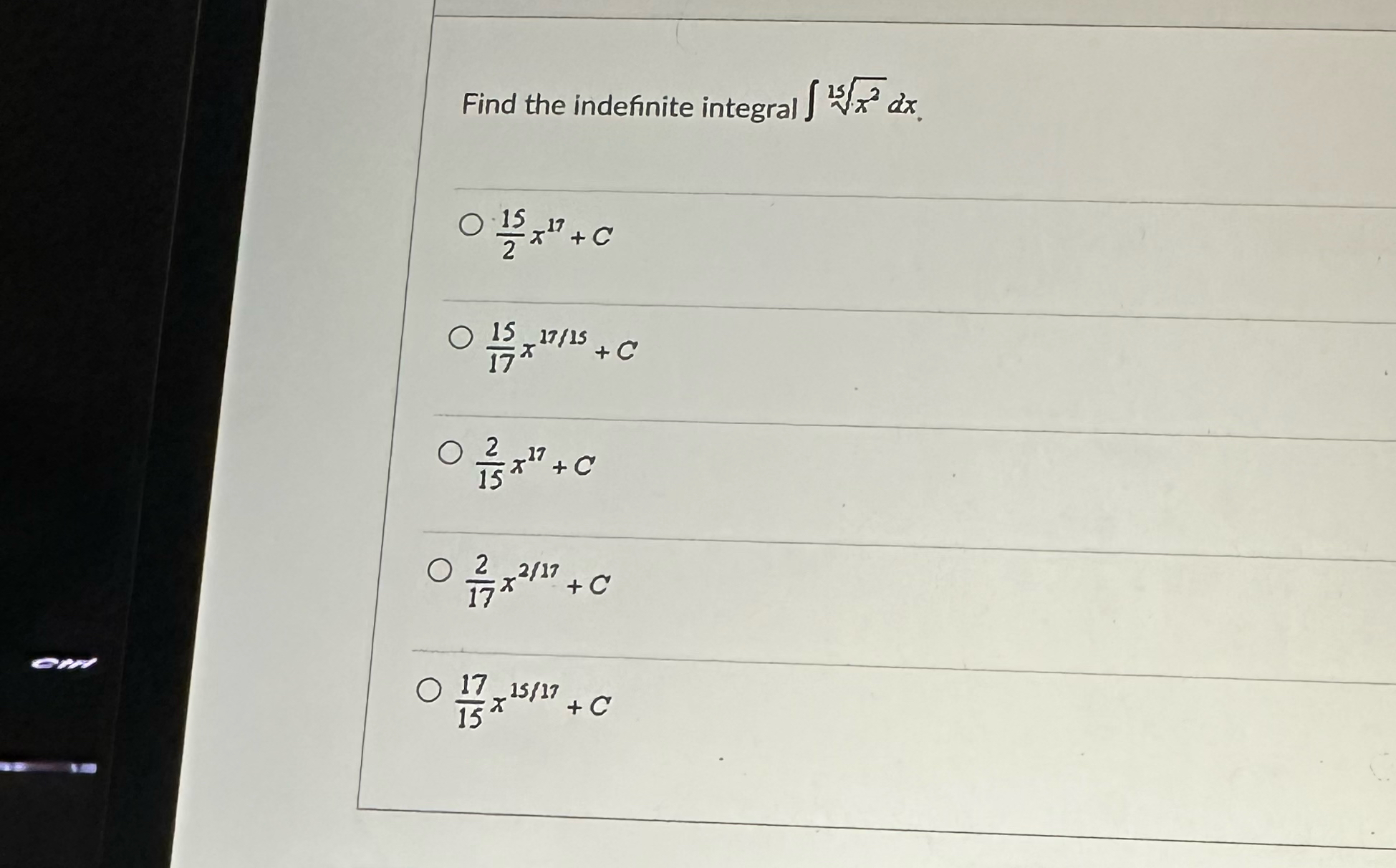 Solved Find the indefinite integral | Chegg.com