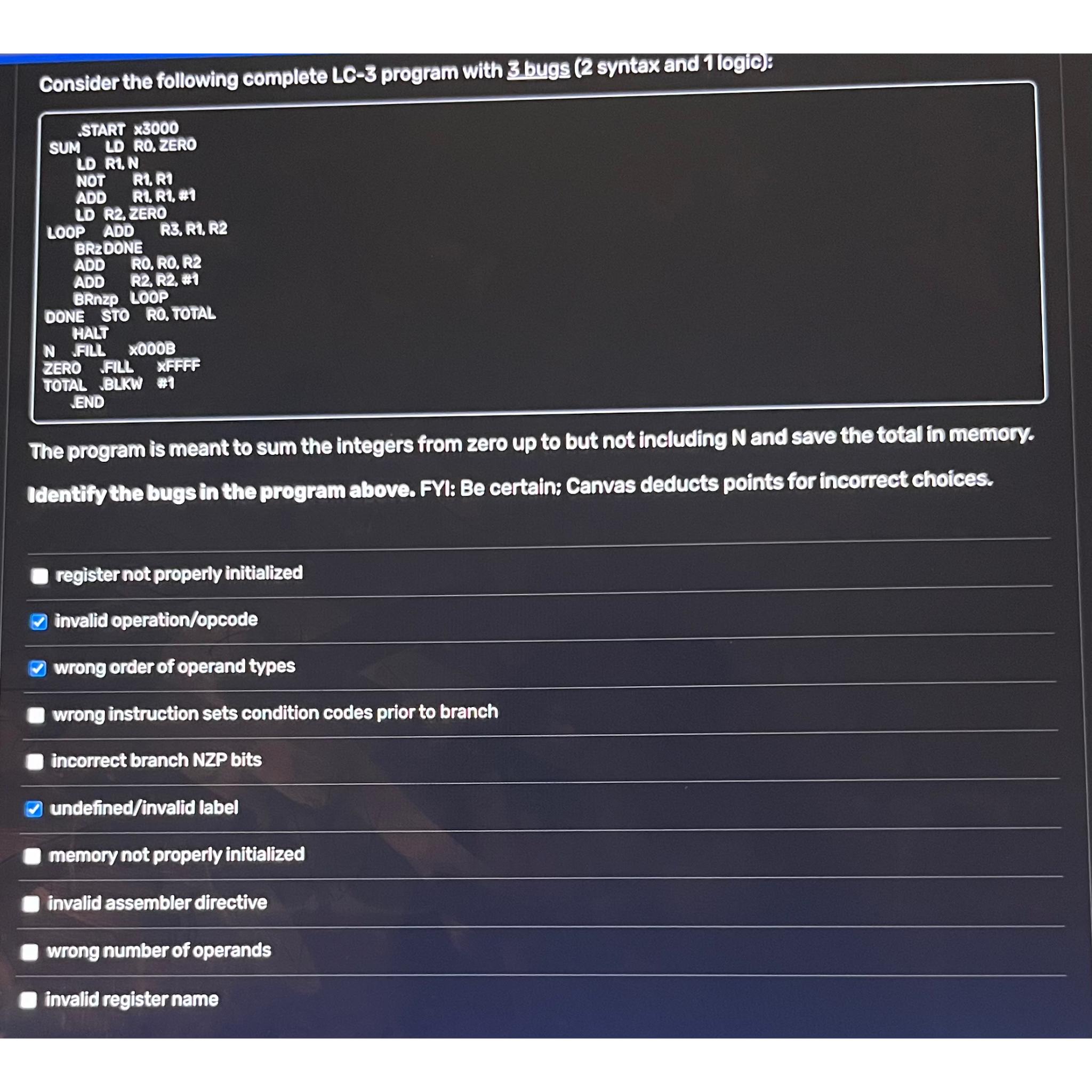 Solved Consider the following complete LC-3 ﻿program with 3 | Chegg.com