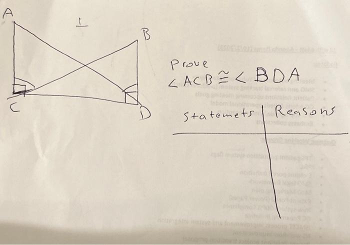 Solved Prove ≅∠BDA∠ACB≅∠B | Chegg.com