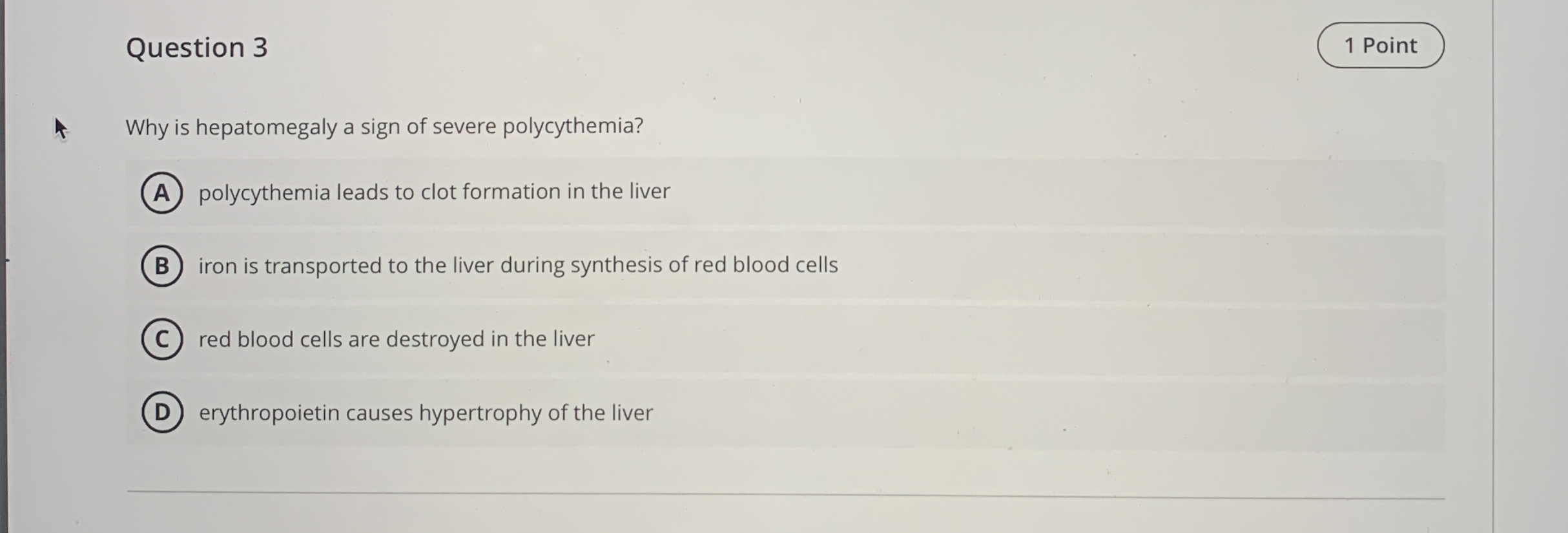 Solved Question 31 ﻿PointWhy is hepatomegaly a sign of | Chegg.com