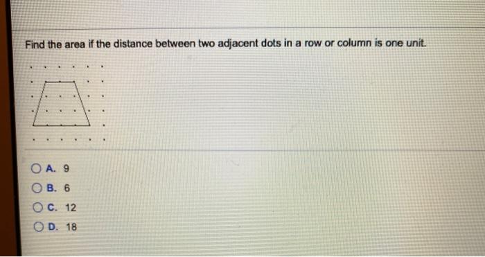 Solved find the area if the distance between two adjacent | Chegg.com