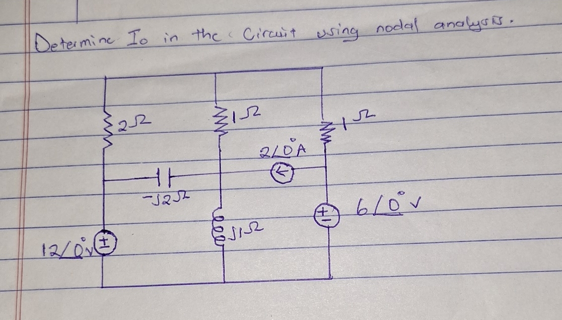 Solved Determine Io in the Circuit using nodal analysis. | Chegg.com