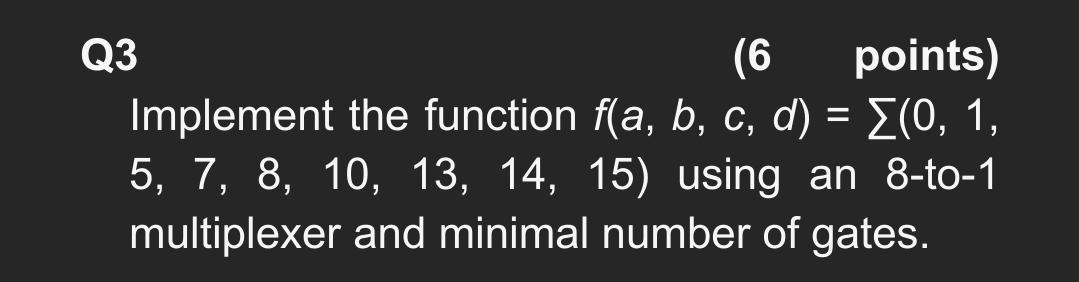 Solved Q3(6 ﻿points)Implement the function | Chegg.com