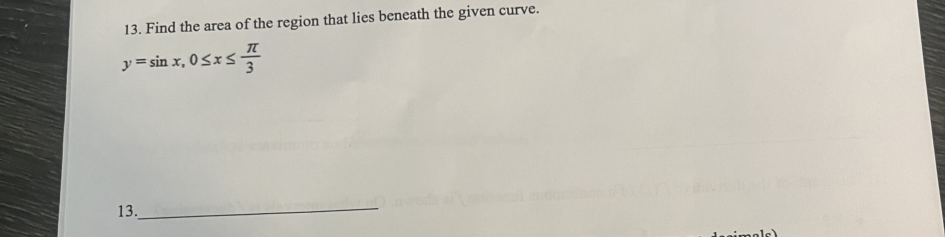 Solved Find the area of the region that lies beneath the | Chegg.com