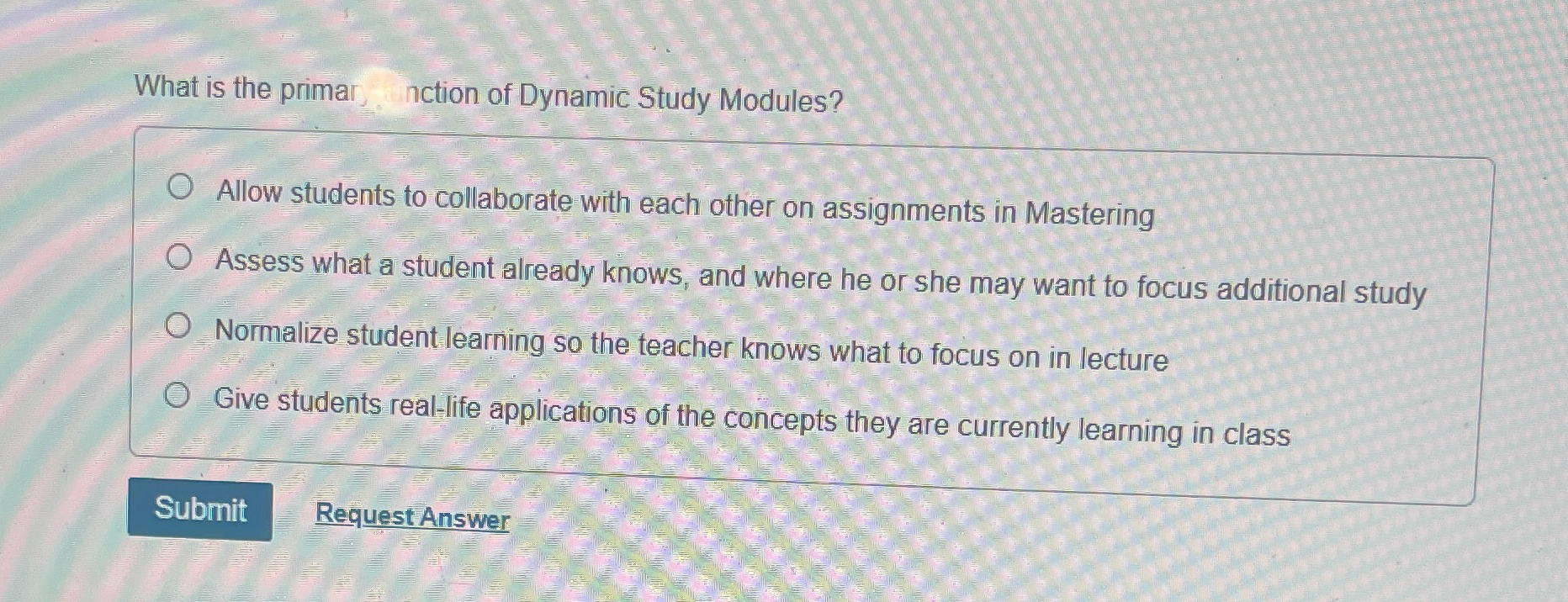 Solved What is the primar, nction of Dynamic Study | Chegg.com
