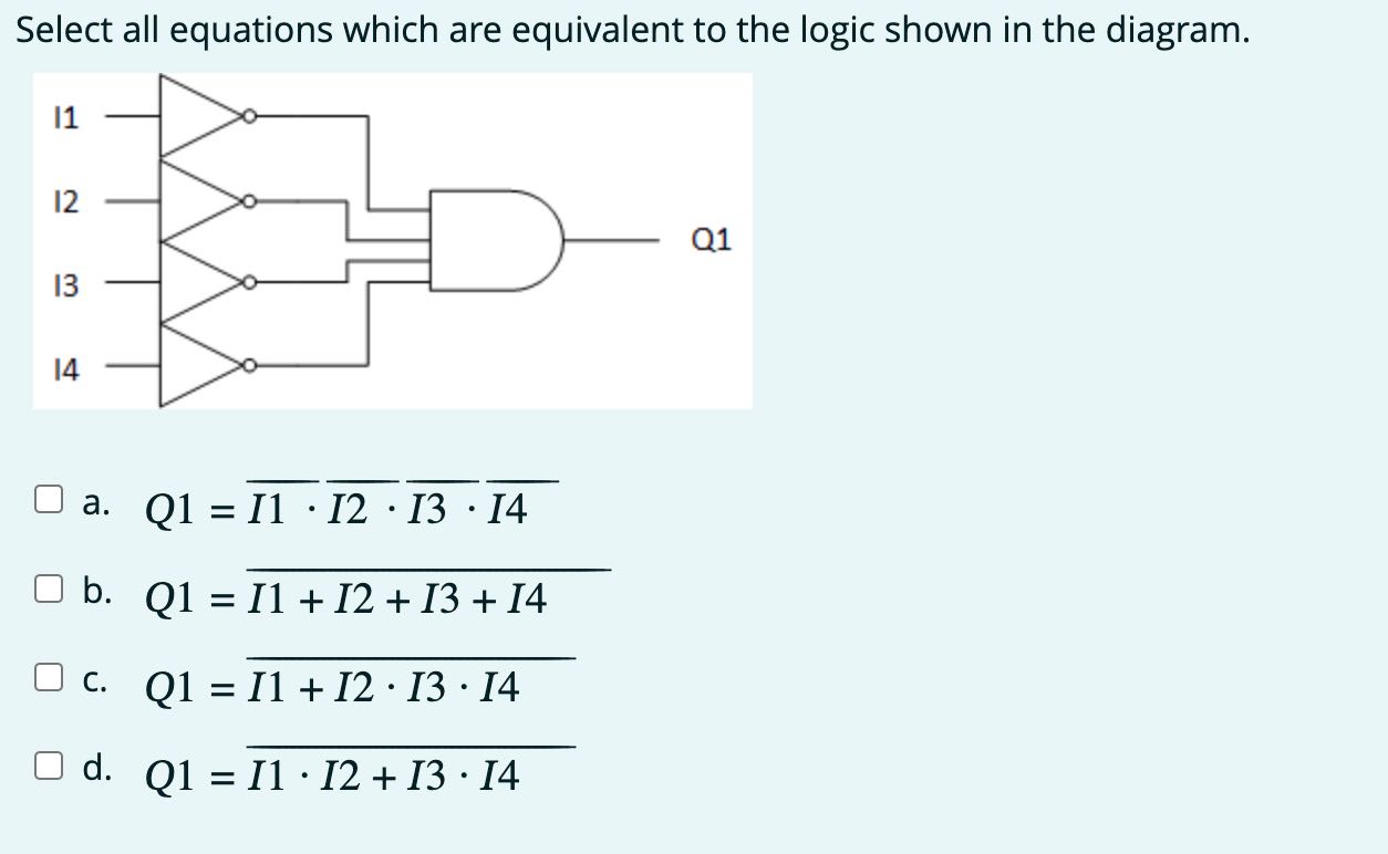 Solved Select all equations which are equivalent to the | Chegg.com