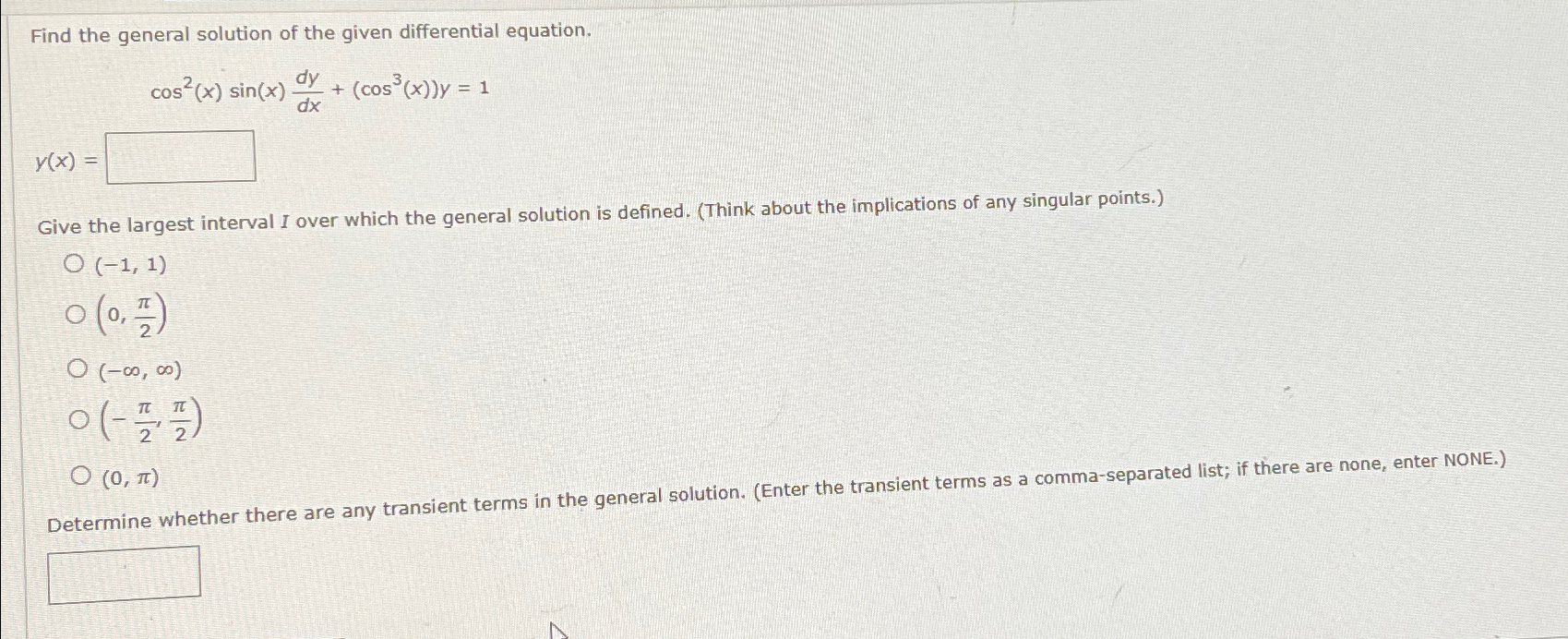 Solved Find the general solution of the given differential | Chegg.com