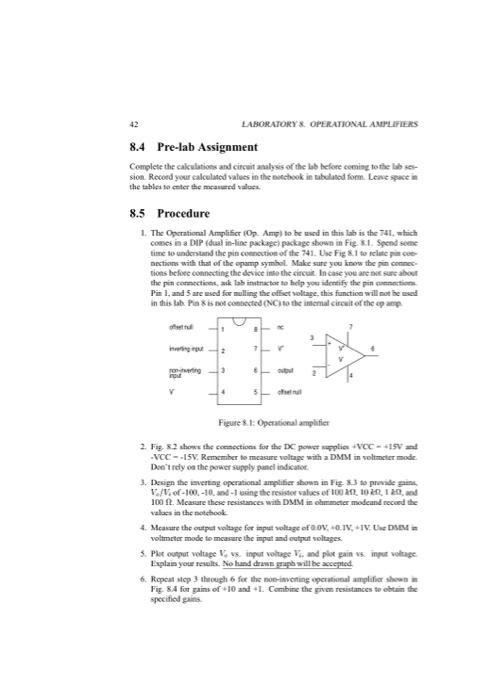 Solved 8.4 Pre-lab Assignment Complete the calculutions and | Chegg.com
