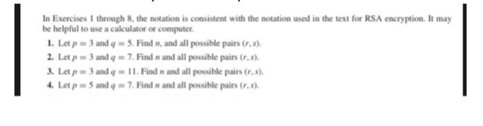In Exercises 1 through 8, the notation is consistent | Chegg.com