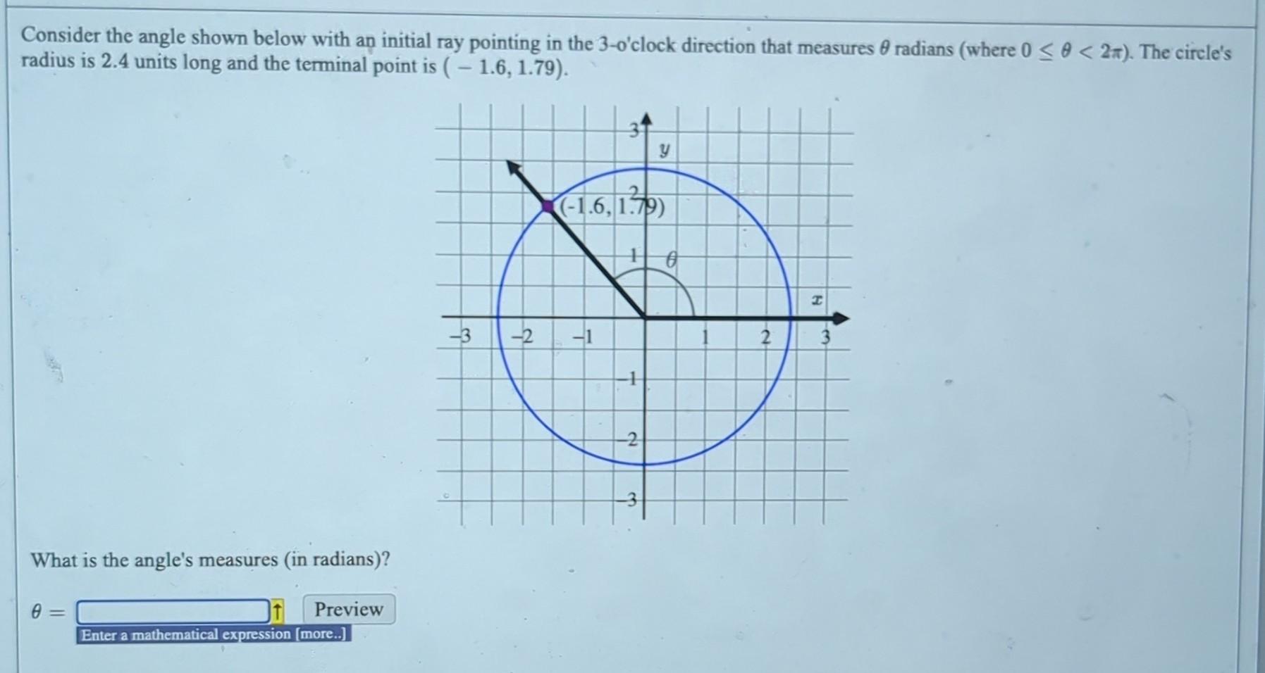 Solved Consider the angle shown below with an initial ray | Chegg.com