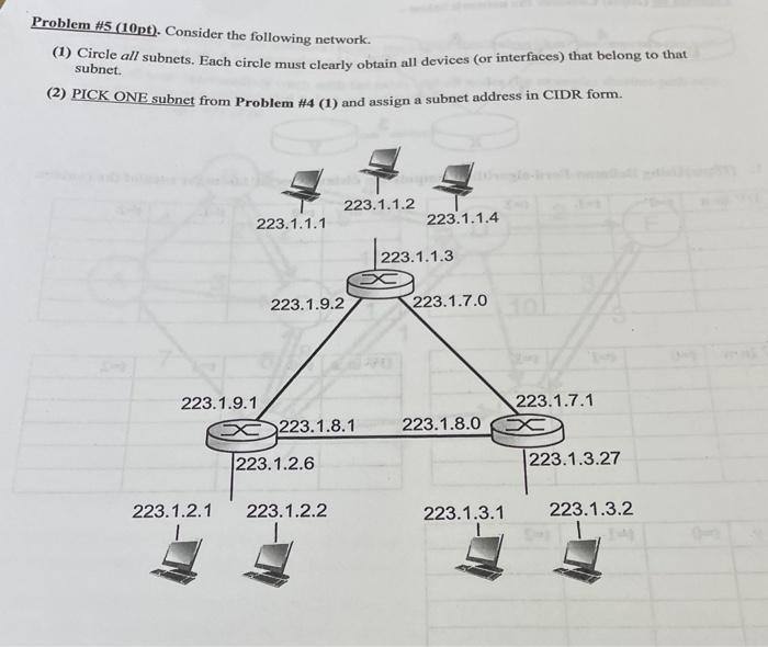 Solved Problem 15 (10pt). Consider the following network. | Chegg.com Solved Problem 15 (10pt). Consider the following network. | Chegg.com