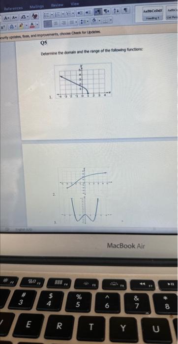Solved Determine the domin and the range of the folowing | Chegg.com